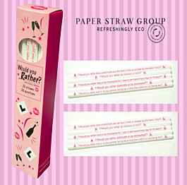 8mm x 200mm 'Would You Rather' Hen Do Straw Game - Box of 20 Straws, 20 ...